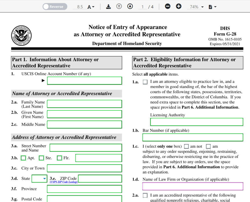 Immigration Tools and Forms – Case Management with Integrated Legal Forms